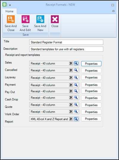 Setting up receipt formats – RMH (Retail Management Hero) Support