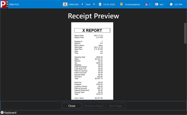Generating X, Z, and ZZ reports – RMH (Retail Management Hero) Support