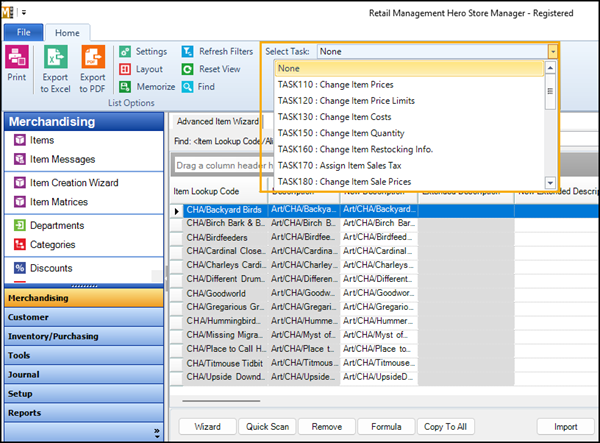 Using the Advanced Item Wizard to update item information – RMH (Retail ...