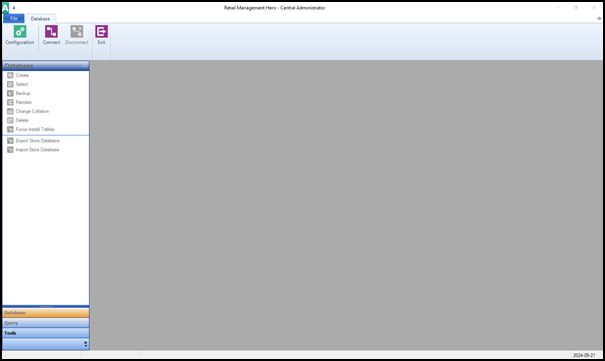 Connect to SQL Server and the Central database and run Force Install ...