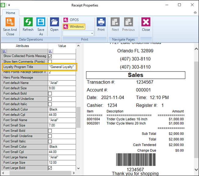 Configuring the POS receipt – RMH (Retail Management Hero) Support